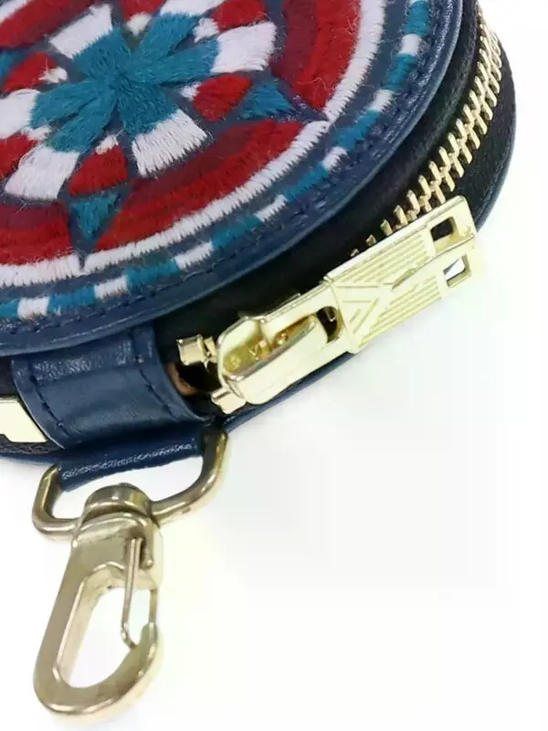 BLACK MEANS Embroidered Circle Coin Case