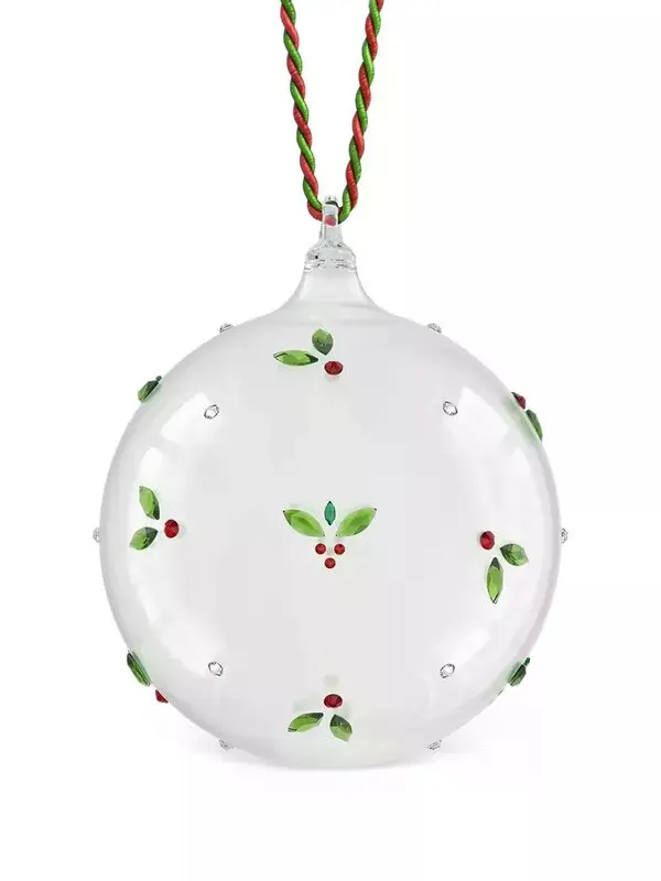 SWAROVSKI X Bettina Fuchs Holiday Cheers Holly Ornament - White