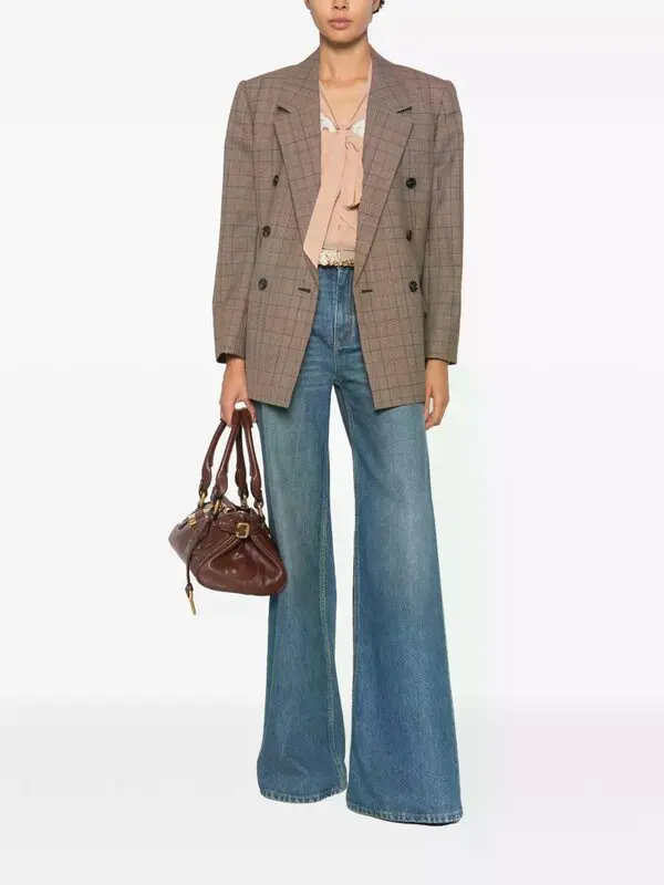 Chloé Check Double-breasted Jacket