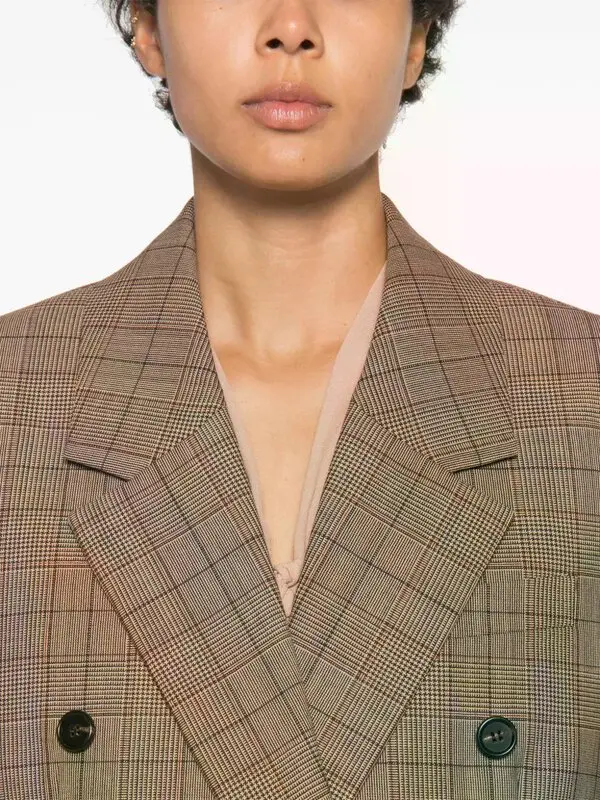 Chloé Check Double-breasted Jacket