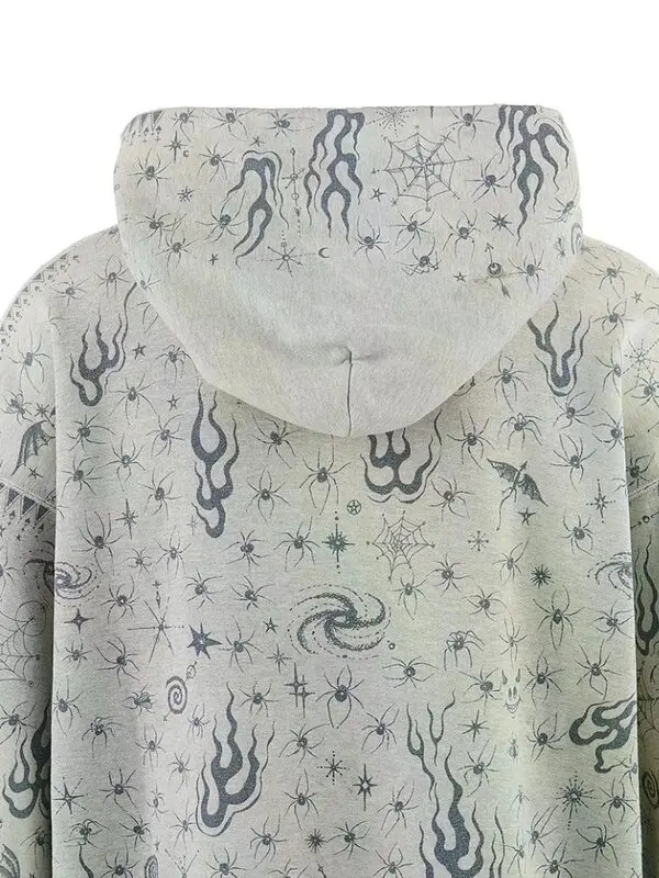 SAINT MXXXXXX Dr. Woo Tattoo-print Hoodie - Grey