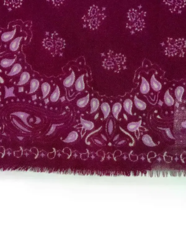 SGOMBERO CANTINE Paisley-print Frayed Scarf