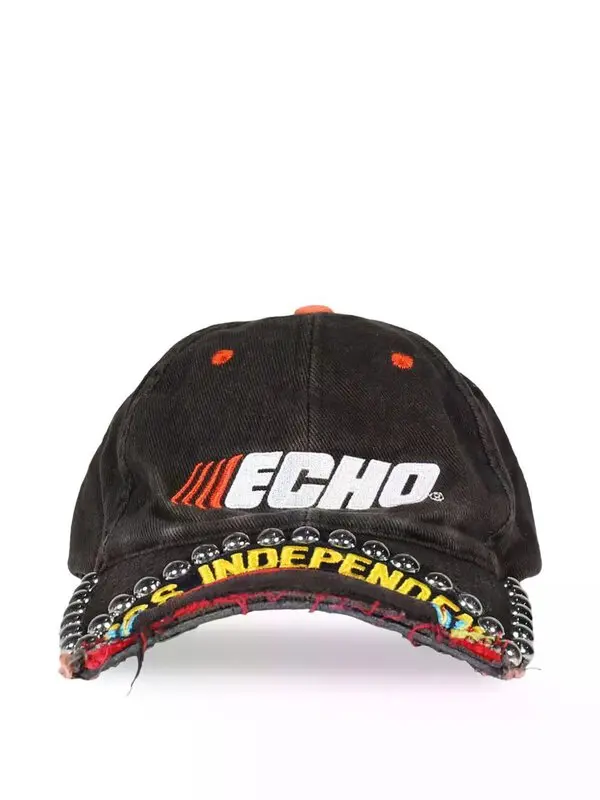 JOSHUA J. Studded Cotton Baseball Cap - Black