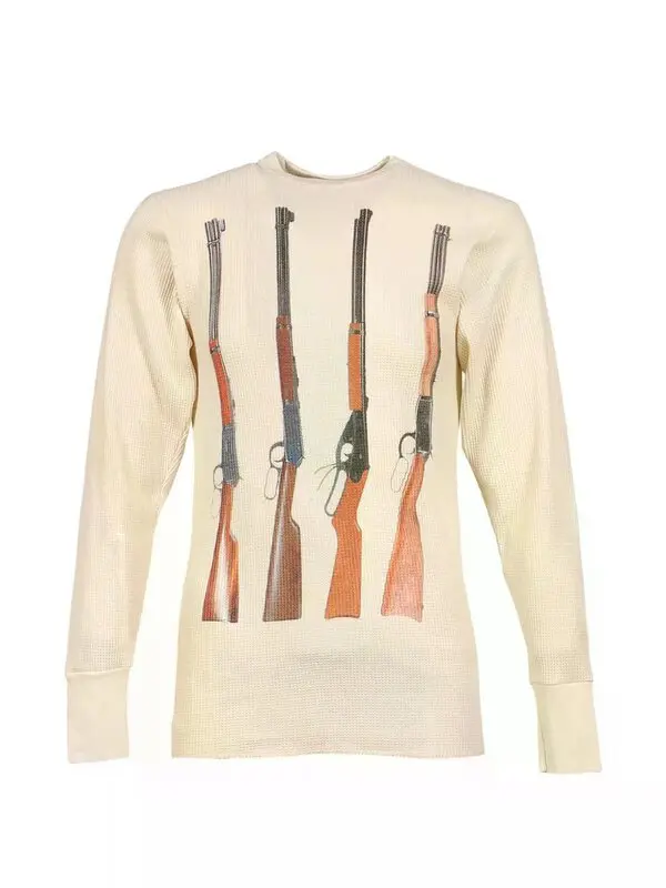 JOSHUA J. Slug Thermal Graphic-print Sweater - Neutrals