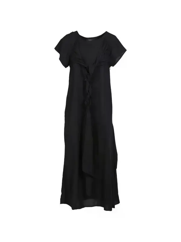 LIMI FEU Wrinkled Twisted Midi Dress