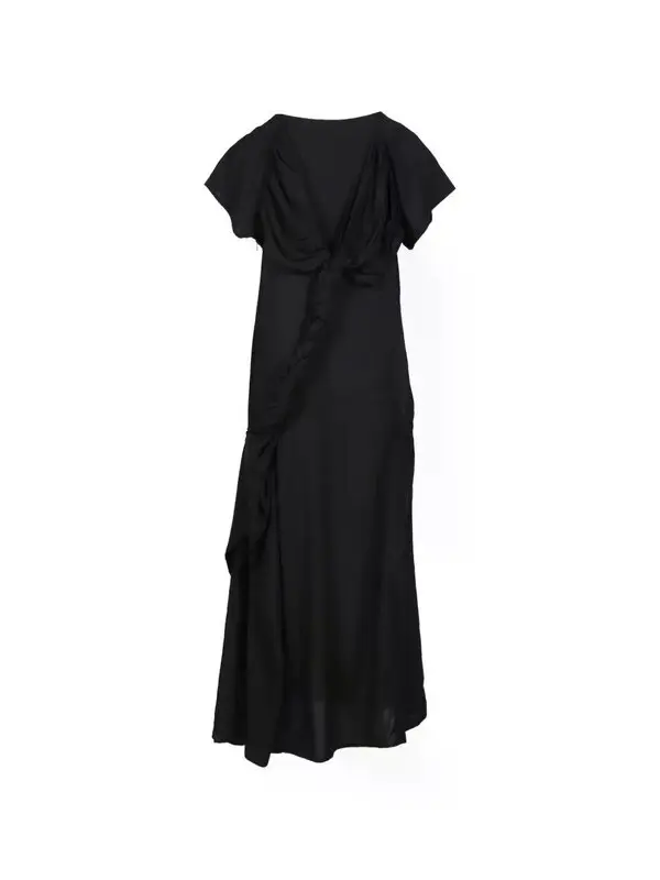 LIMI FEU Wrinkled Twisted Midi Dress