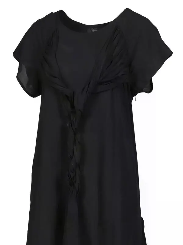 LIMI FEU Wrinkled Twisted Midi Dress