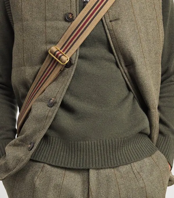 Purdey Cashmere Leather-trimmed Quarter-zip Pullover
