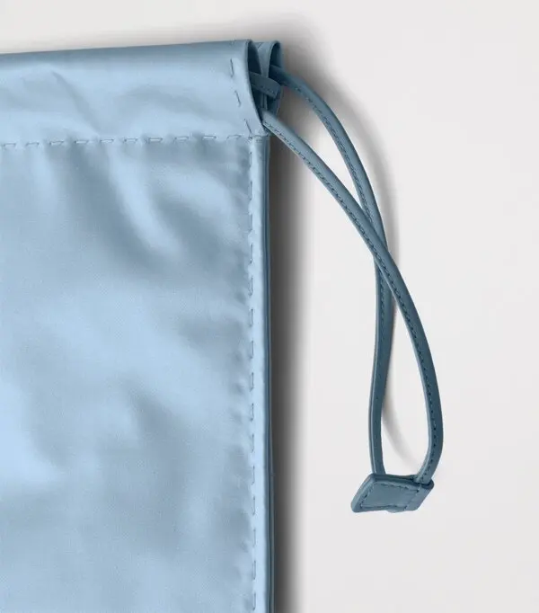 Prada Silk Duchesse Wish Pouch - Turquoise