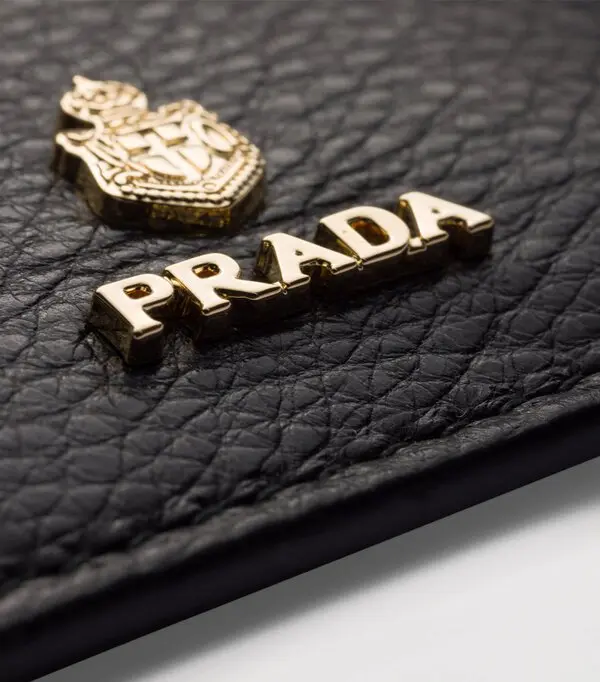 Prada Leather Logo Card Holder