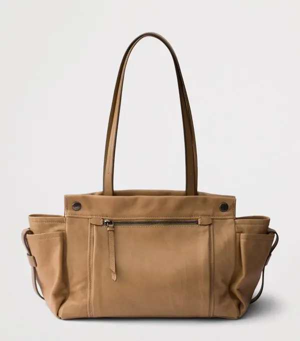 Prada Large Leather Route Tote Bag