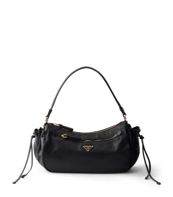 Prada Small Leather Desiree Shoulder Bag - Black