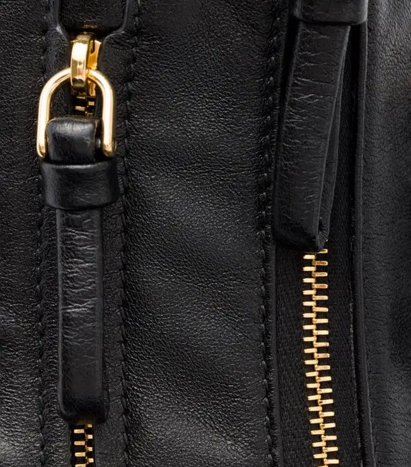 Prada Small Leather Desiree Shoulder Bag - Black
