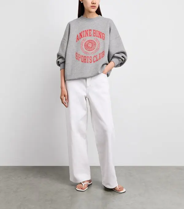 ANINE BING Oversized Miles Collegiate Sweatshirt