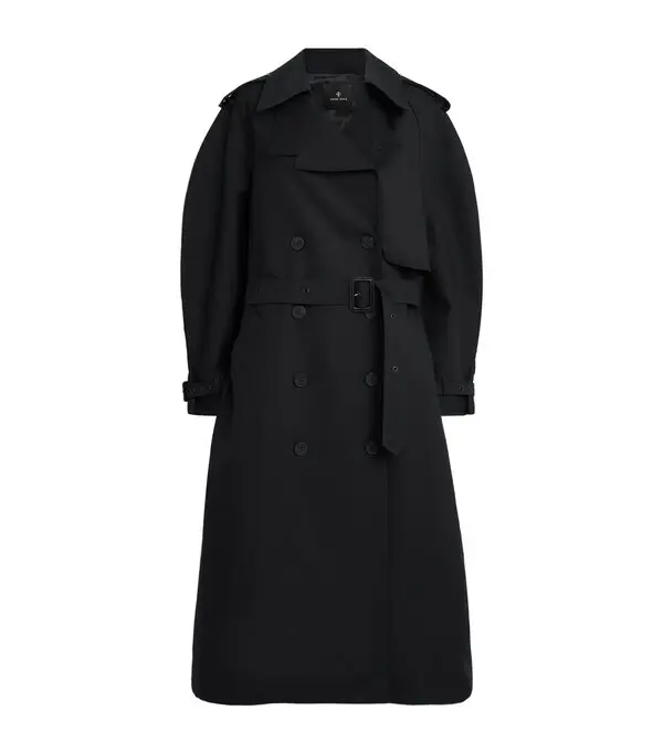 ANINE BING Cotton Pascale Trench Coat - Black