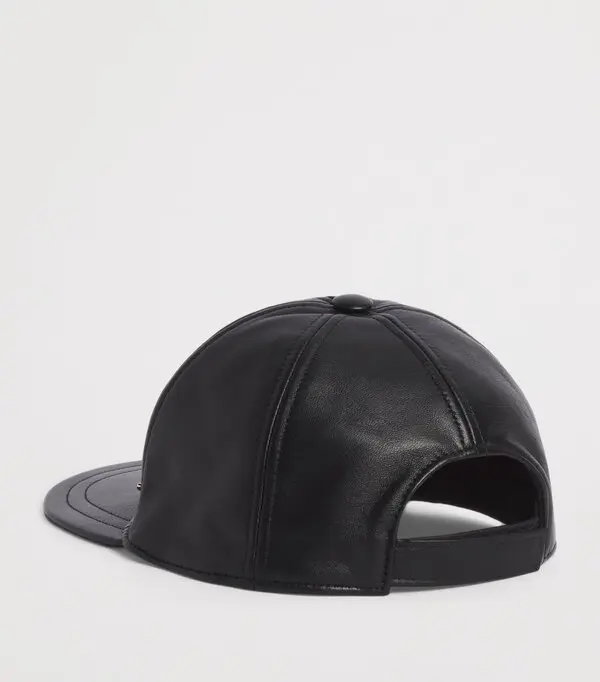 Borsalino Leather Baseball Cap