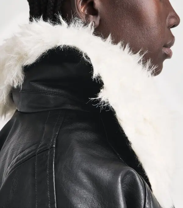 Source Unknown Faux Fur-collar Rioni Bomber Jacket
