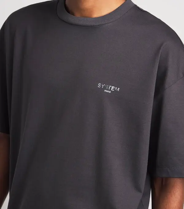 SYSTEM Cotton Logo T-shirt