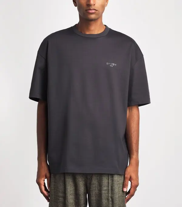 SYSTEM Cotton Logo T-shirt