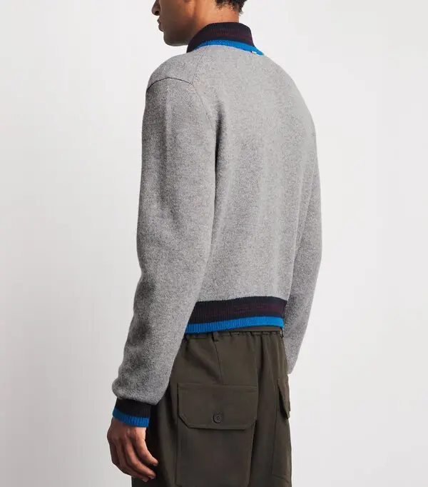 SYSTEM Wool-cotton Zip-up Cardigan