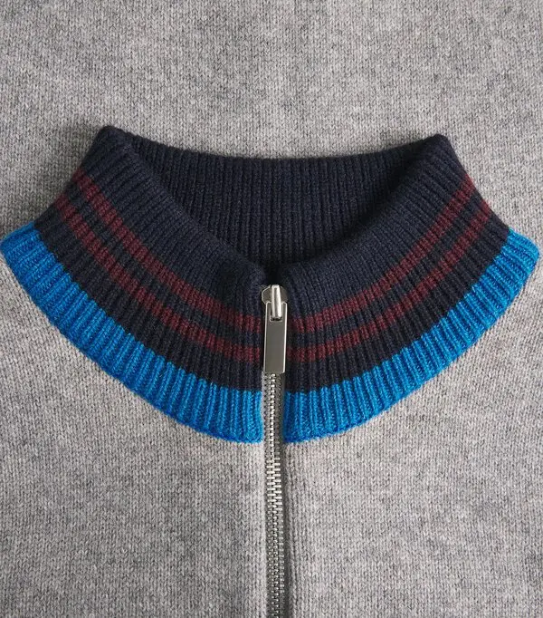 SYSTEM Wool-cotton Zip-up Cardigan