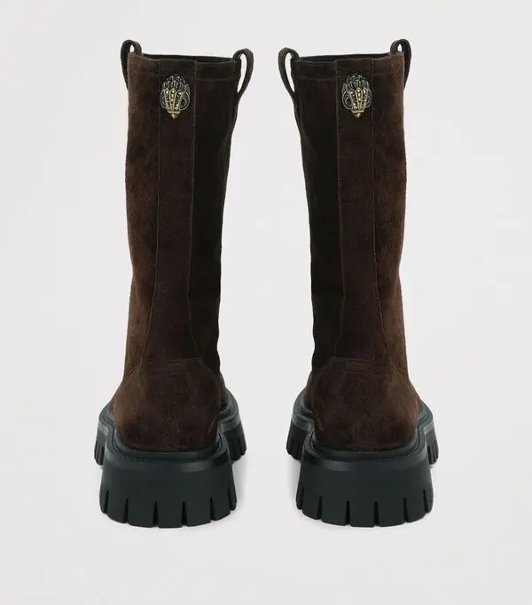 Kurt Geiger Suede Kingly Biker Boots