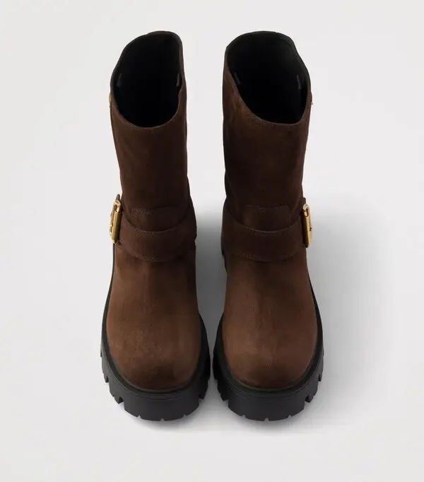 Prada Suede Biker Boots