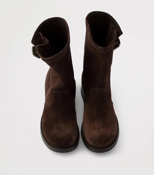 Prada Suede Biker Boots
