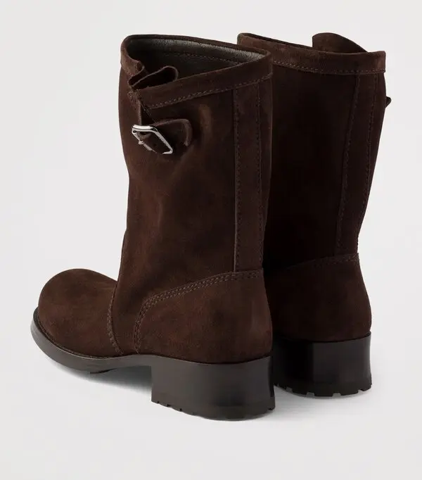 Prada Suede Biker Boots