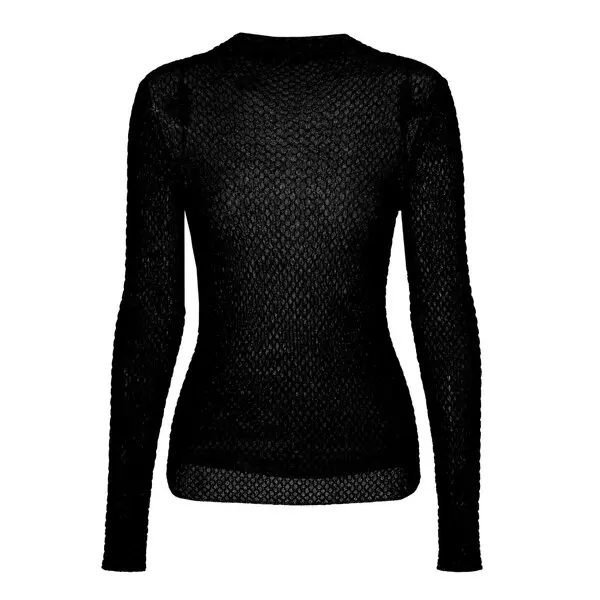 NUAJE NUAJE Auden Merino Wool Mock Neck Top - Black