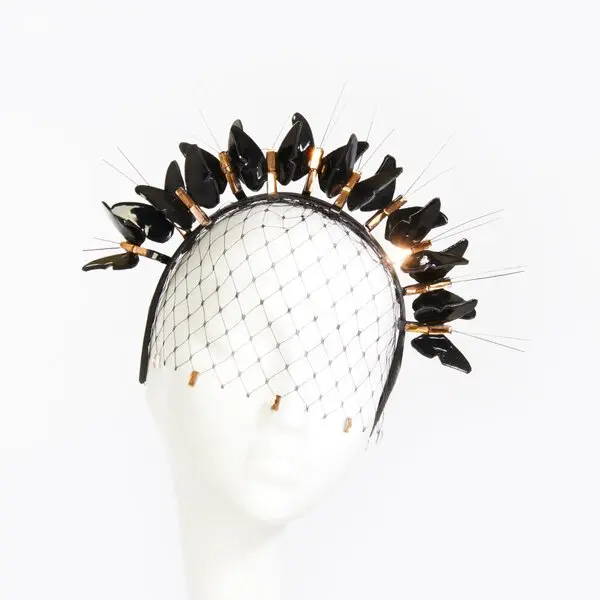 Victoria Grant Bullet Moth Headband - Black/gold