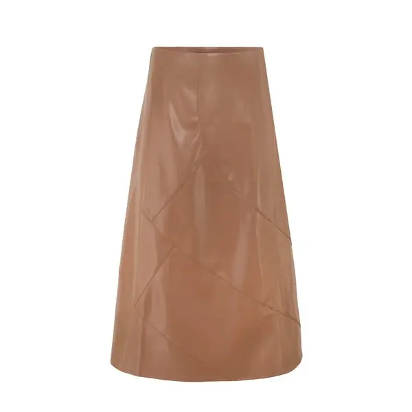 PROFILE NYC Leather Seam Skirt