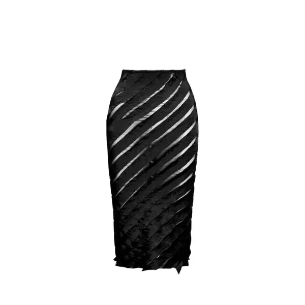IOANA CIOLACU Spiral Pencil Skirt - Black
