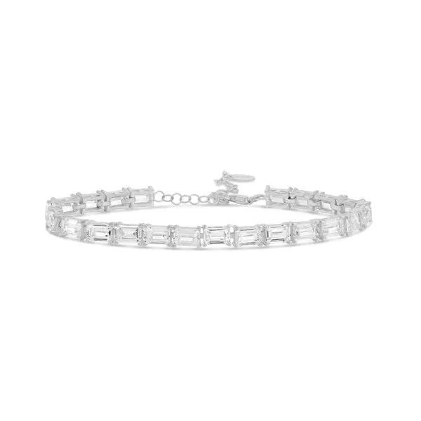 SHYMI Emerald Shape Prong-set Tennis Bracelet - Silver