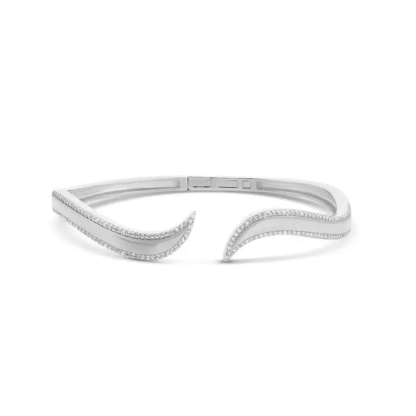 SHYMI Pave Outline Curl Cuff - Silver