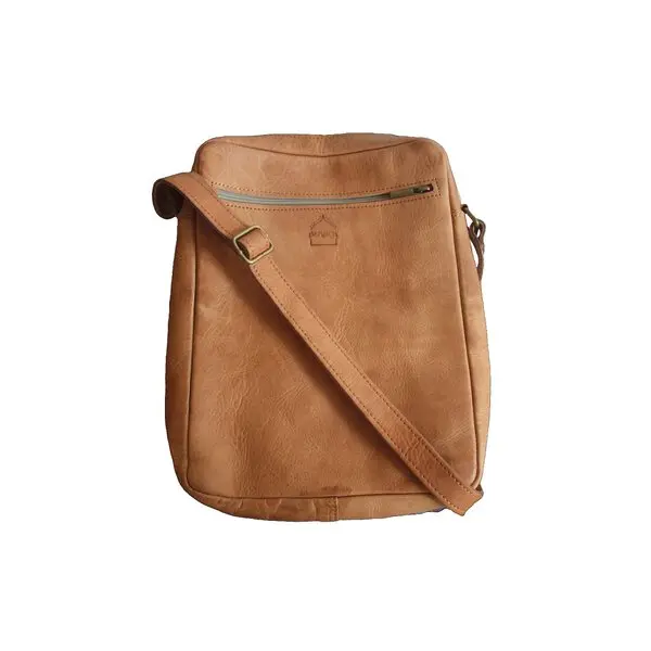 BERBER LEATHER The Martil Large Messenger Bag - Brown