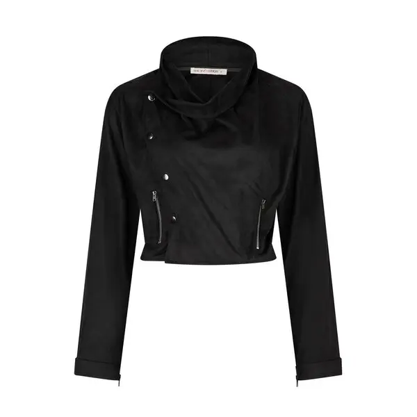 LOVE AND NOSTALGIA Shrunken Funnel Neck Jacket