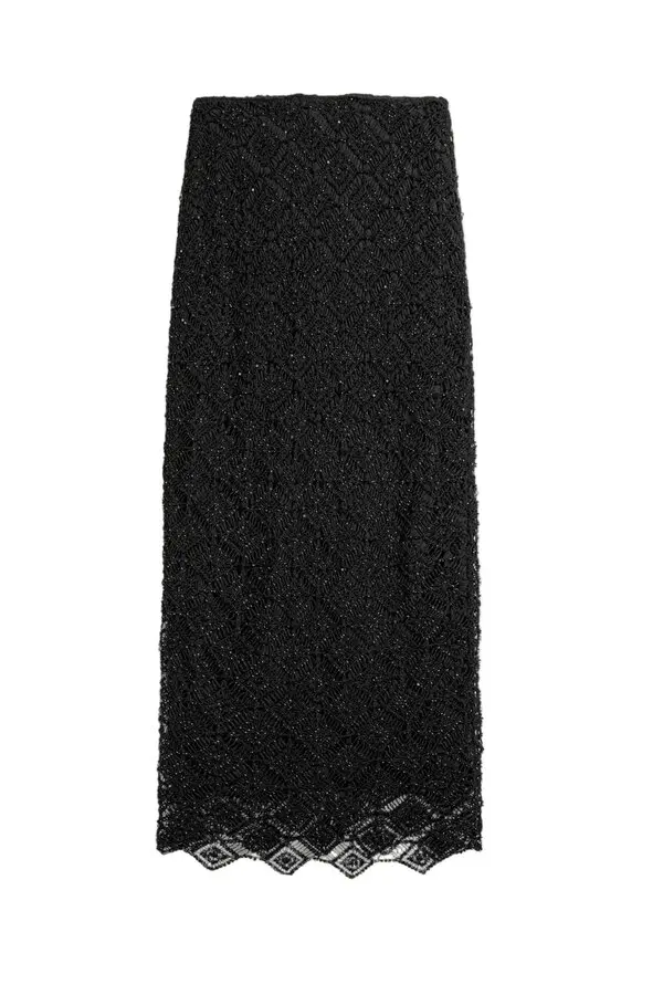 NOCTURNE Lace Midi Skirt
