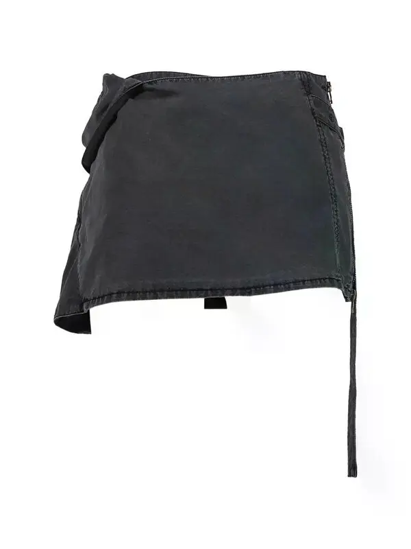 HYEIN SEO Knotted Asymmetric Mini Skirt - Black