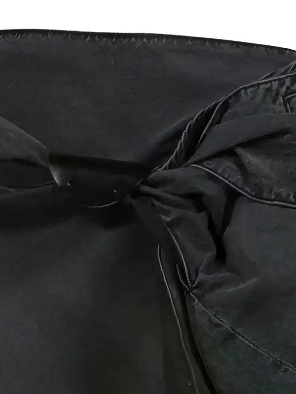 HYEIN SEO Knotted Asymmetric Mini Skirt - Black