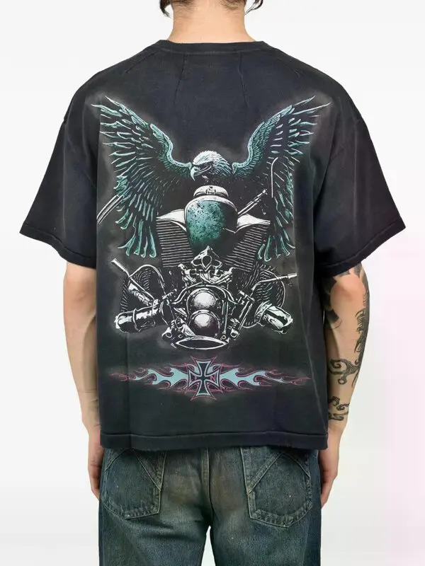 JUN/NAKAYAMA Graphic-print Box-fit T-shirt