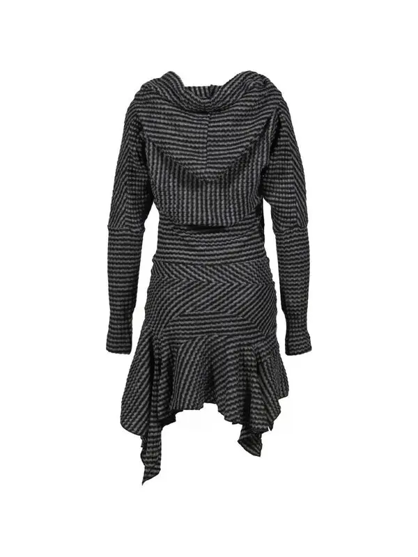 NΦ DRESS Striped Asymmetric Dress