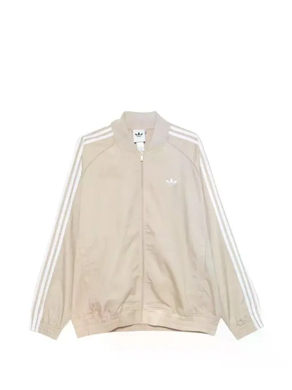 Adidas Stripe-detail Logo-embroidered Jacket
