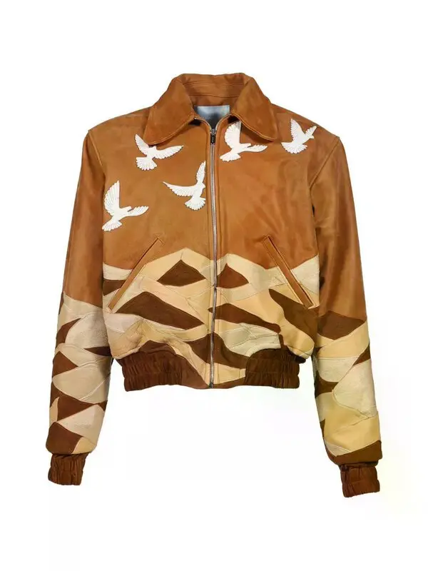 3.PARADIS Travelers Patchwork Leather Jacket