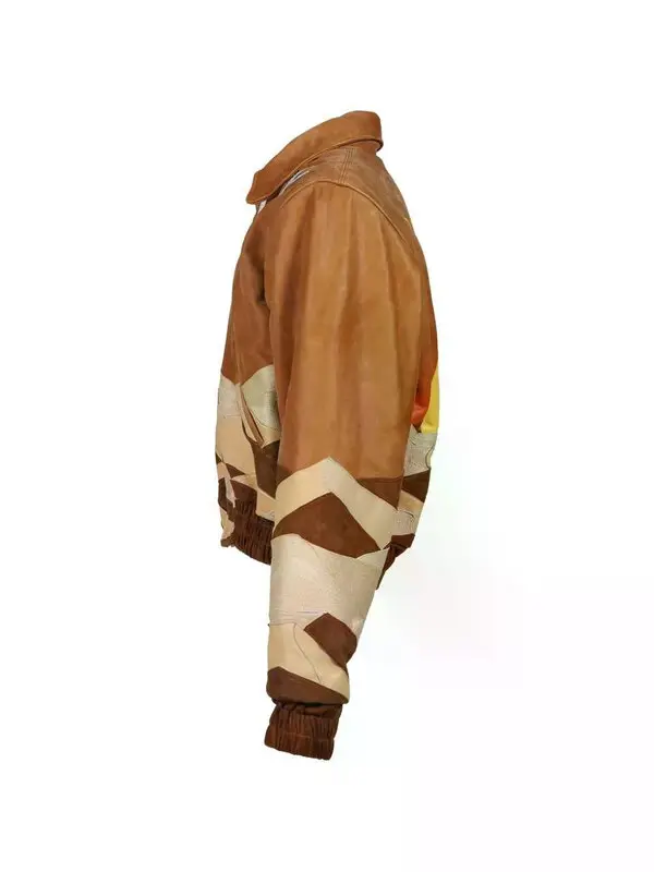 3.PARADIS Travelers Patchwork Leather Jacket