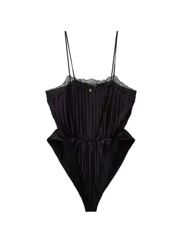 Versace Lace-trim Jacquard Silk Body