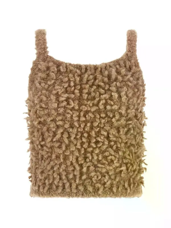Peserico Bouclé Cropped Top - Neutrals