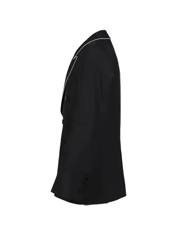 ERNEST W. BAKER Trim Double-breasted Blazer