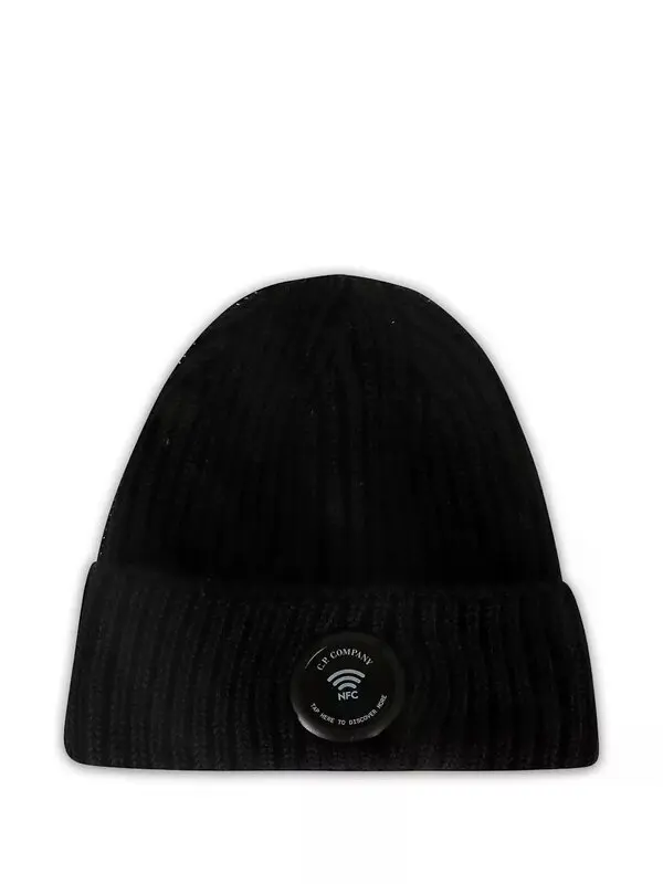 C.P. COMPANY Ribbed-knit Logo-patch Beanie Hat