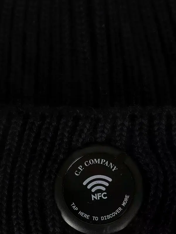 C.P. COMPANY Ribbed-knit Logo-patch Beanie Hat